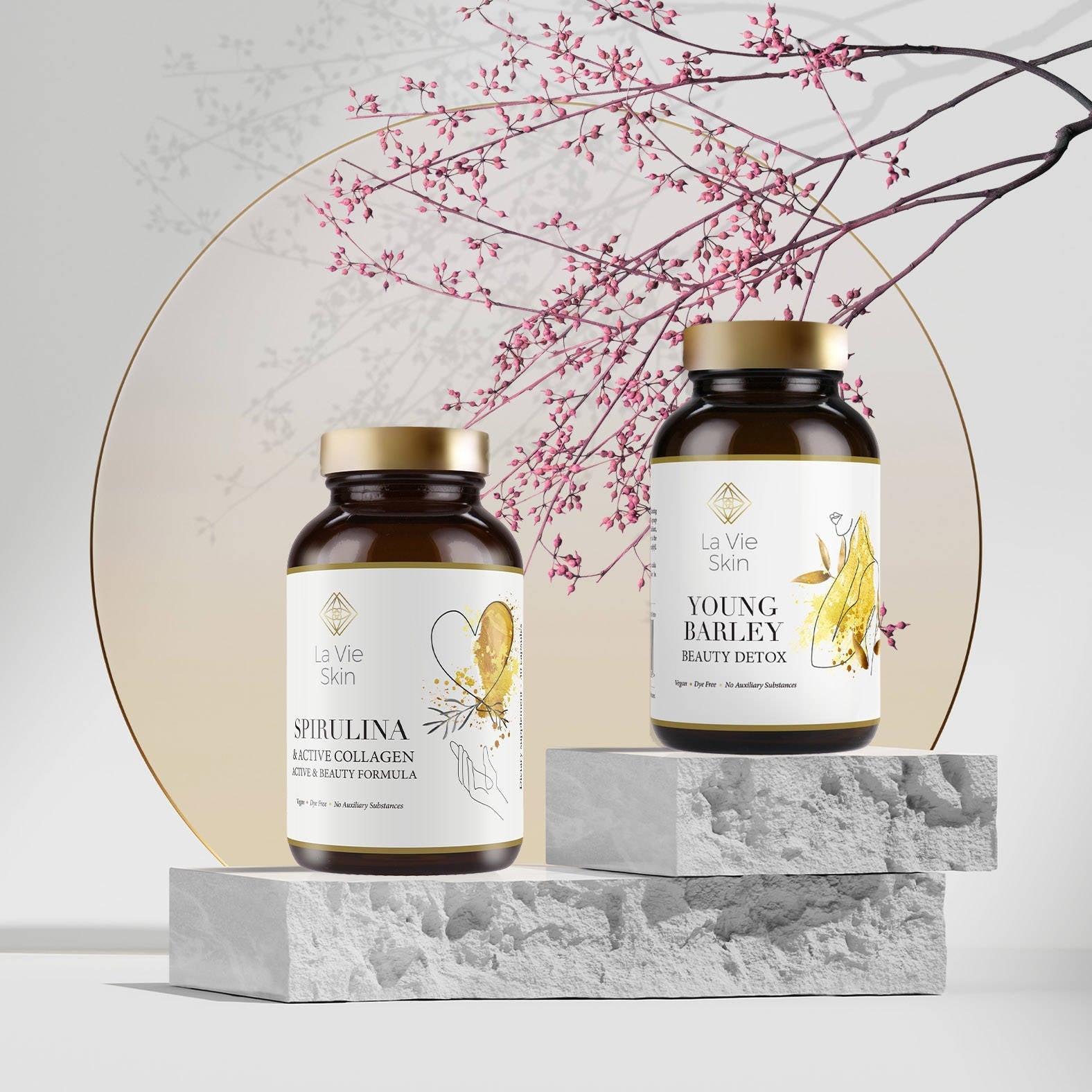 La Vie Skin Supplement Set | Spirulina and Active Collagen